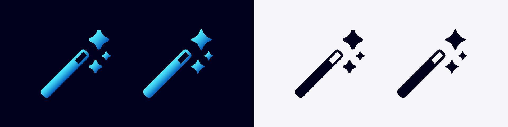 Ai magic wand icons for artificial intelligence neuro applications and user interfaces 65748376 ...