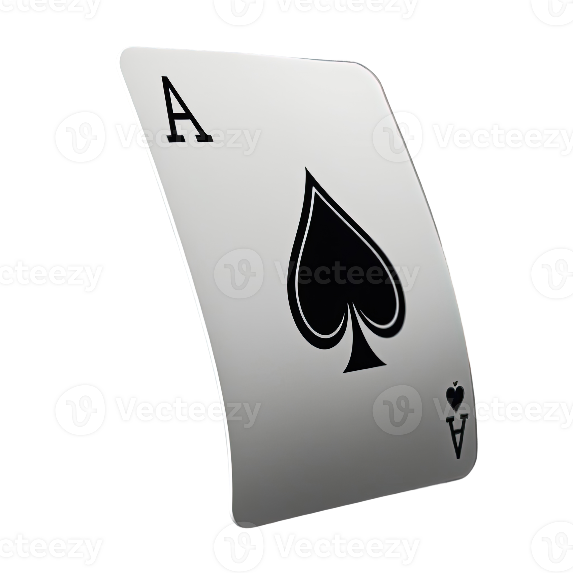 Classic Ace of Spades Playing Card with Bold Black Symbol and Clean Design 65761248 PNG