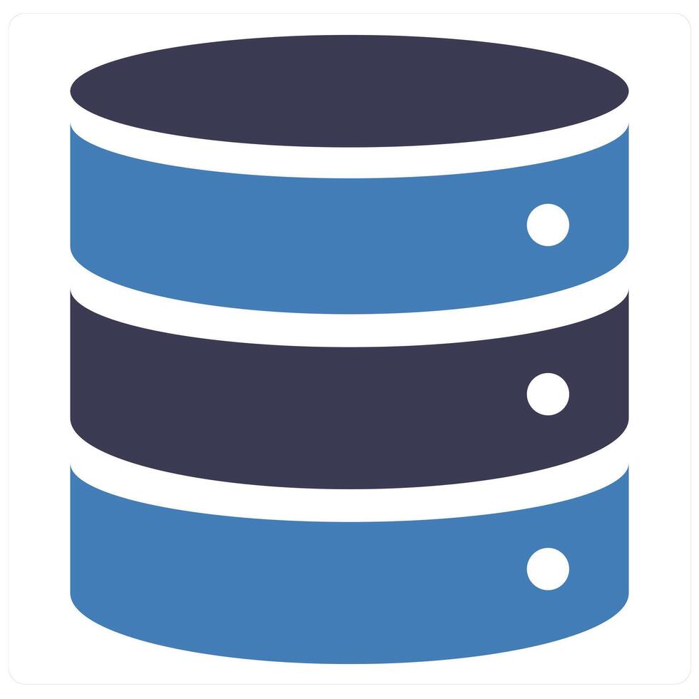 Database and server icon concept in blue filled color 65776642 Vector ...