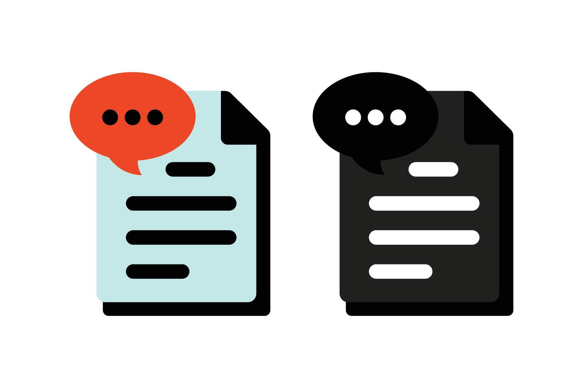 Educational Assignment Icon Vectors, flat style storytelling assignment ...