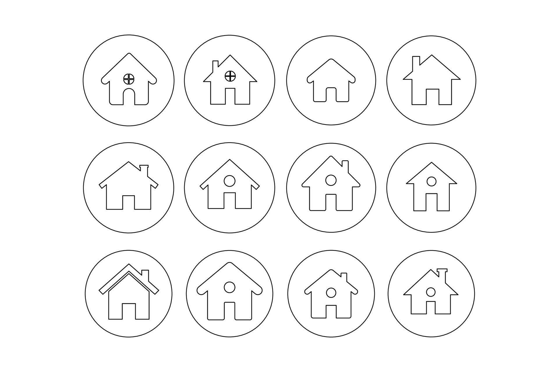 Editable Modern Home Button Icon Set Home Button Icon Home Icon For Mobile Apps Home