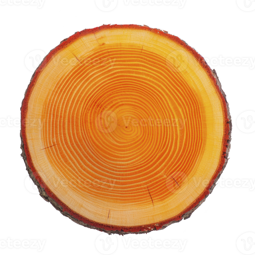 vibrant cross section of tree trunk displays concentric growth rings, showcasing natural beauty ...