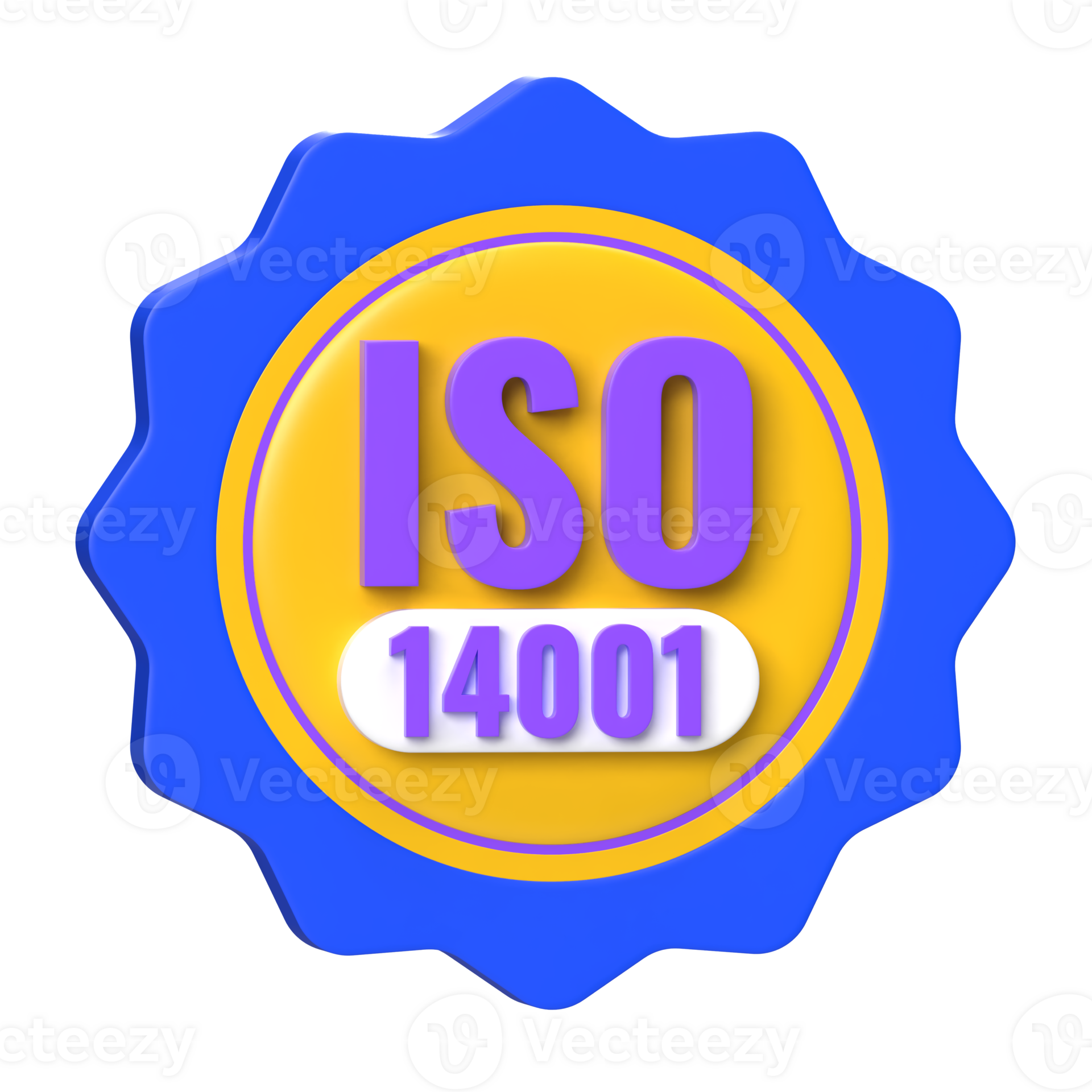 ISO 14001 Badge 3D Icon 65884368 PNG