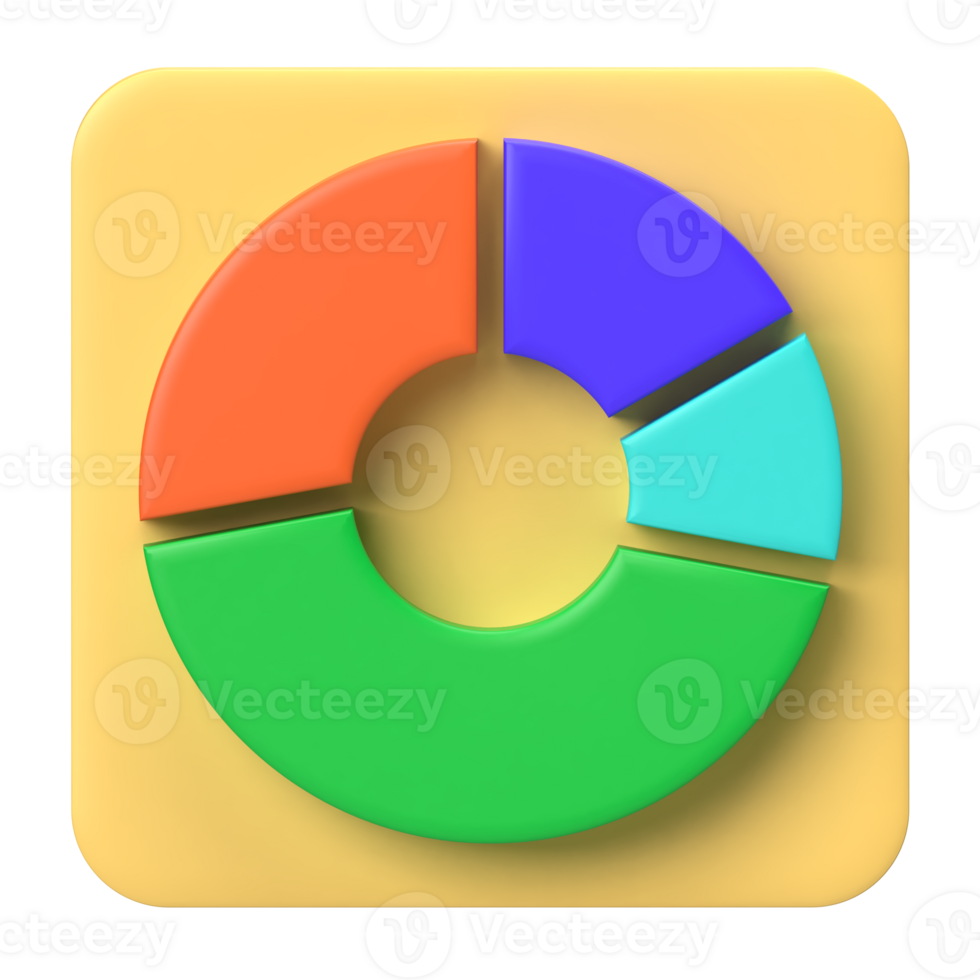Pie Chart Analytics 3D Icon 65884389 PNG
