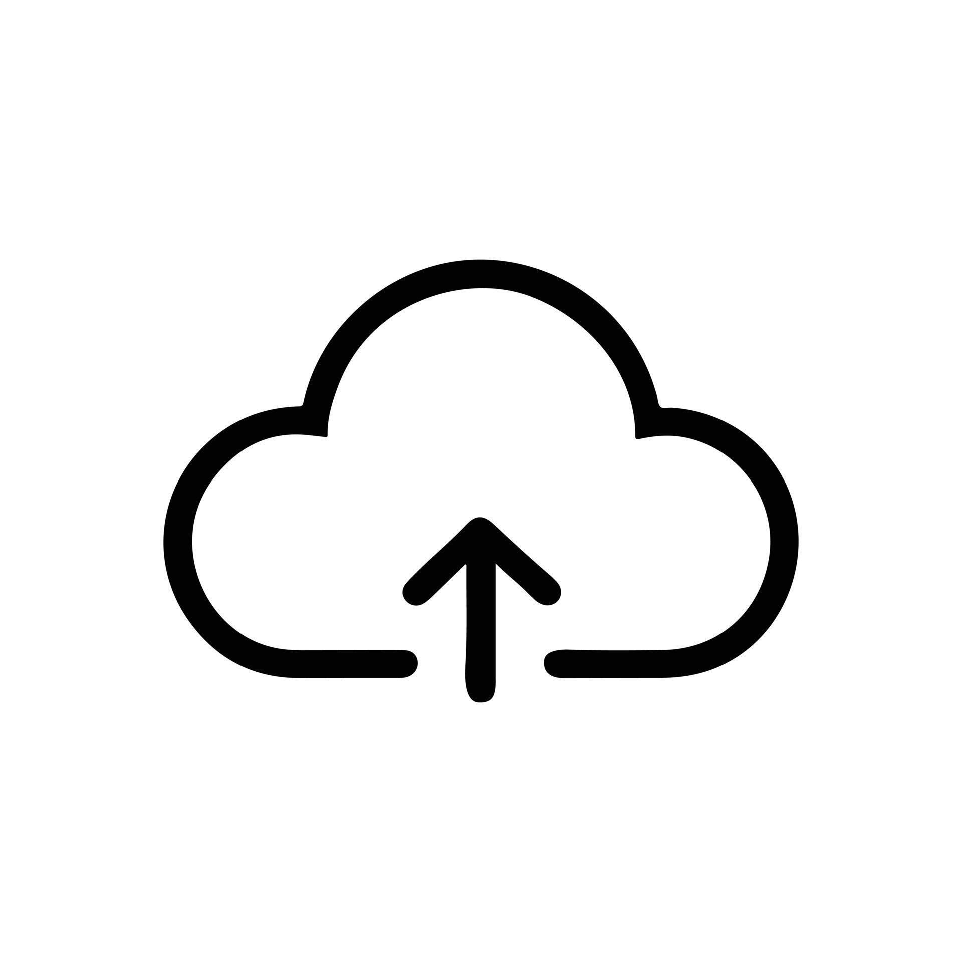 upload outline icon on white background. data upload icon. cloud upload icon 65885467 Vector Art ...