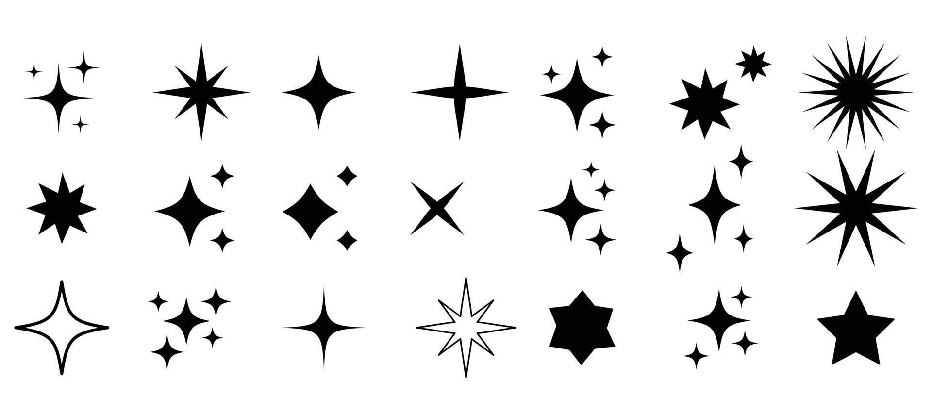 Shine star sparkle set. Sparkle star icons. 65885527 Vector Art at Vecteezy