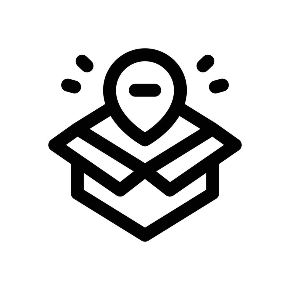 Location Delivery Line Icon Clean And Minimalist Icon For Websites Mobile Apps Presentations