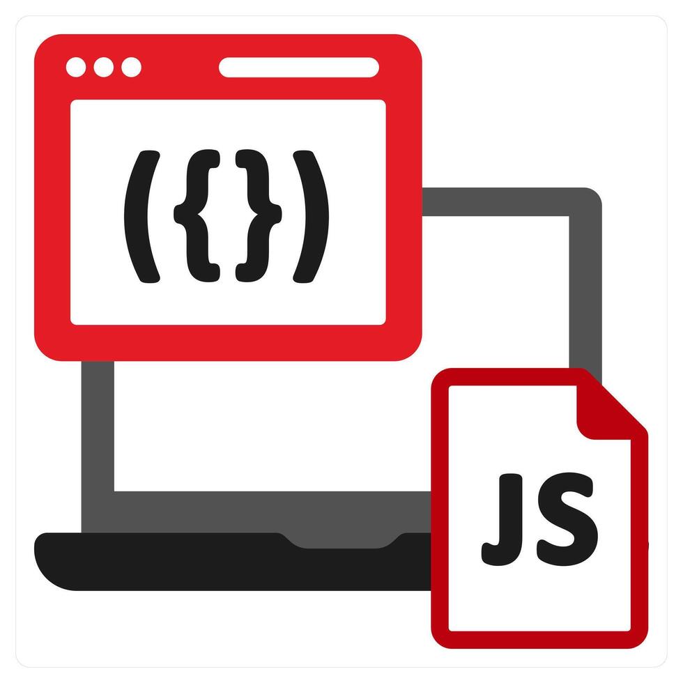 JS icon concept in red filled color 65911056 Vector Art at Vecteezy