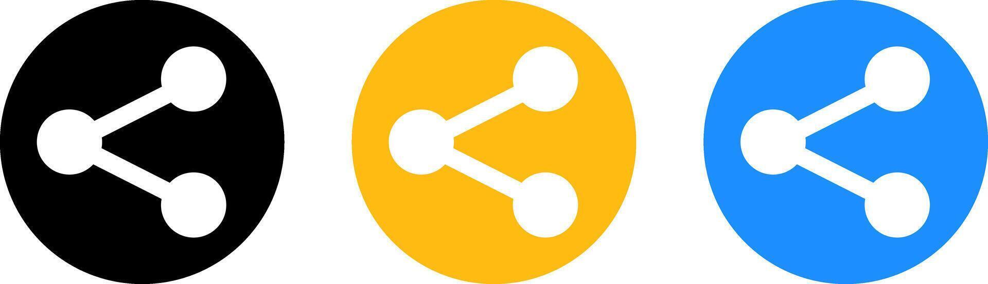 share icon set. connection icons. network sharing sign. social media user interface. Send Data ...