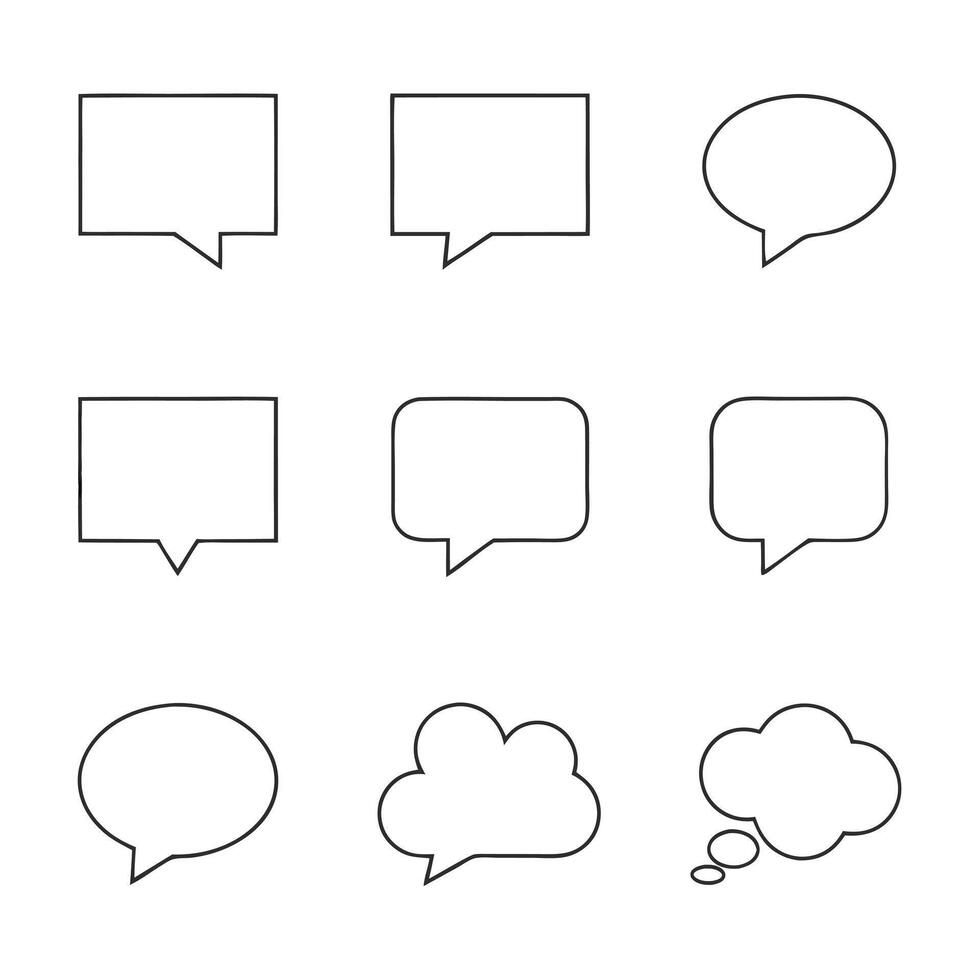 Simple Speech Bubble Icons 65943781 Vector Art at Vecteezy