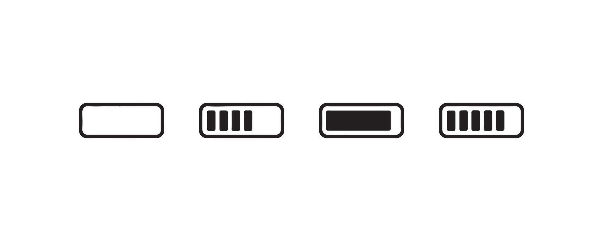 Progress bar icons sequential loading stages on white background. 65946636 Vector Art at Vecteezy