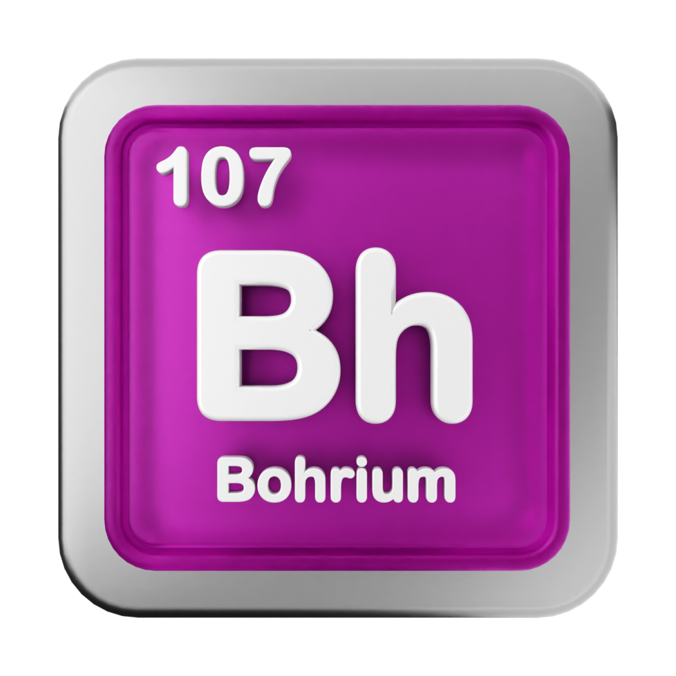 Bohrium periodic table element symbol 65977100 PNG