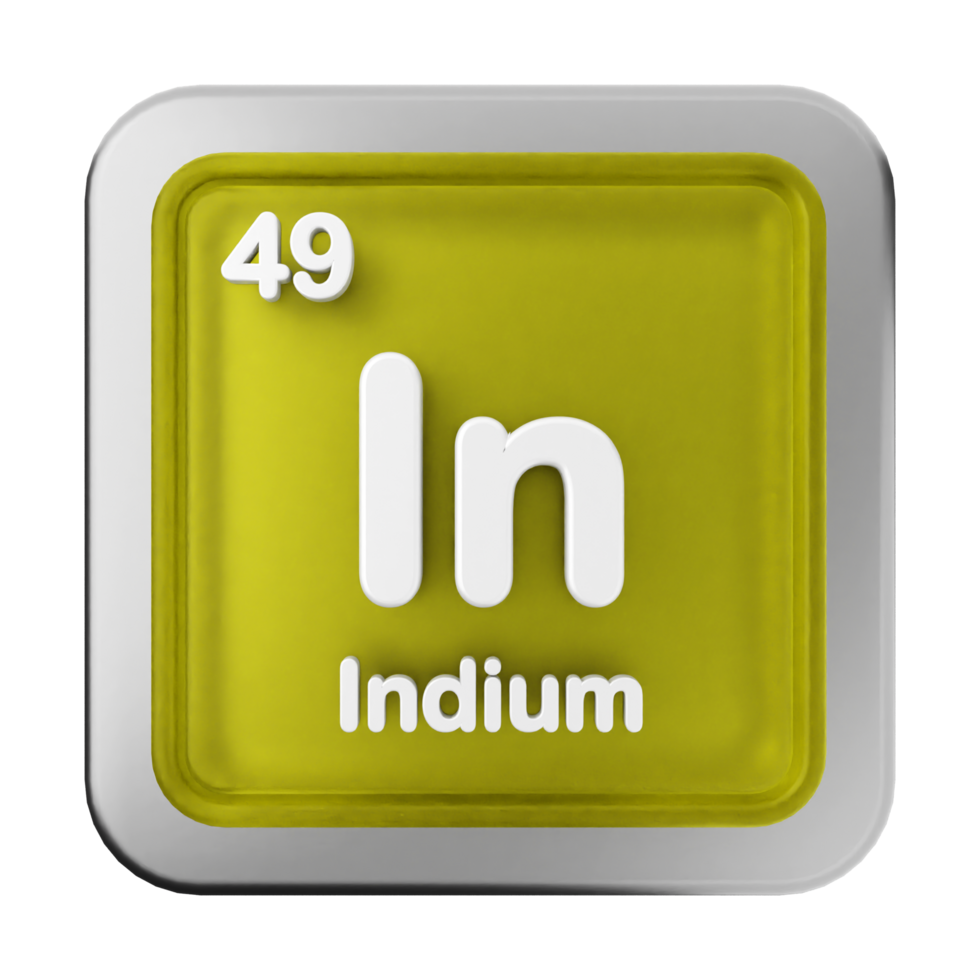 Indium - periodic table of elements 65977149 PNG
