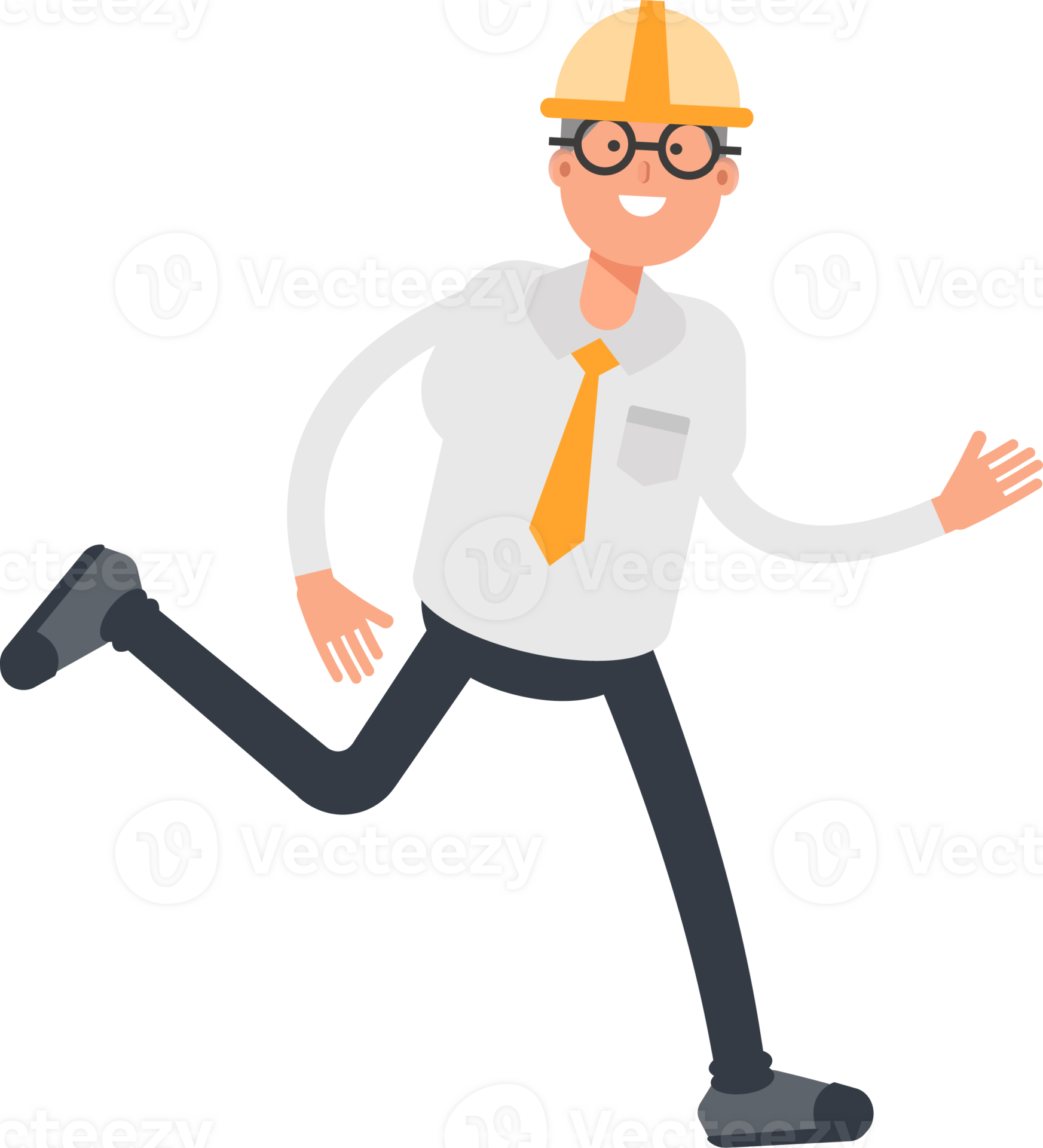 Architect Character Walking Illustration 65981606 PNG