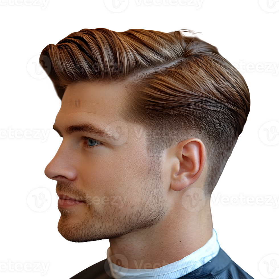 Stylish Men's Hairstyle Side Part Pompadour Hair Cut for Modern ...