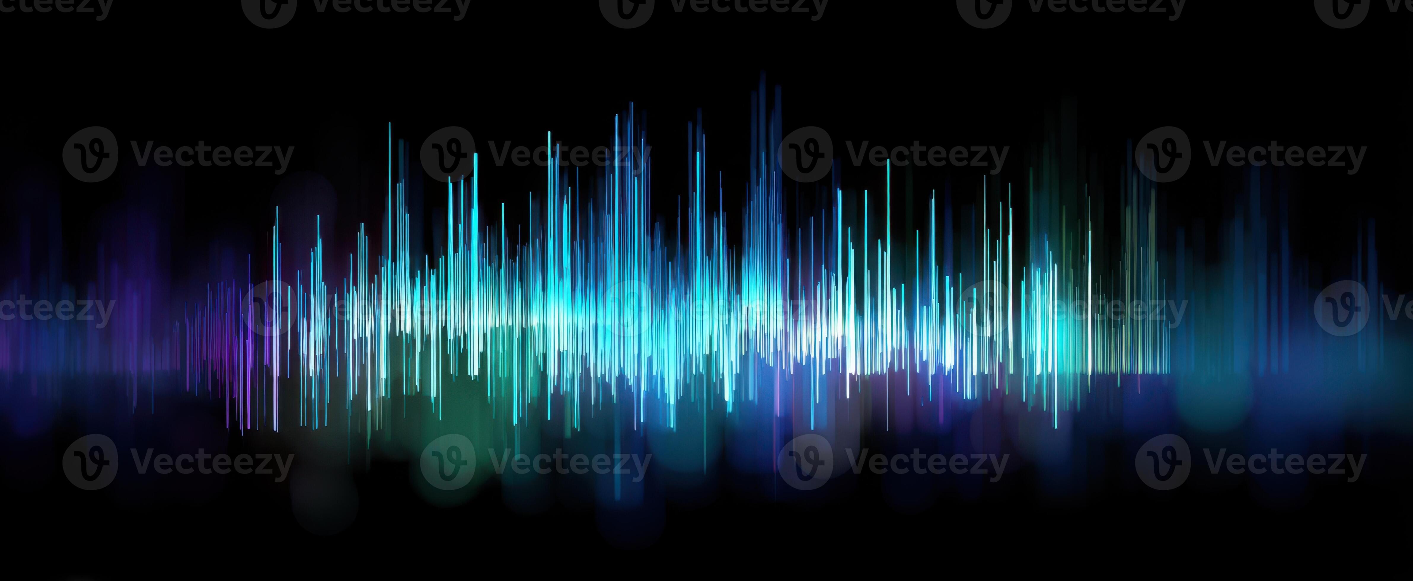 The Colorful Waveform Displaying Vibrant Audio Frequencies in Digital Format 65995743 Stock ...