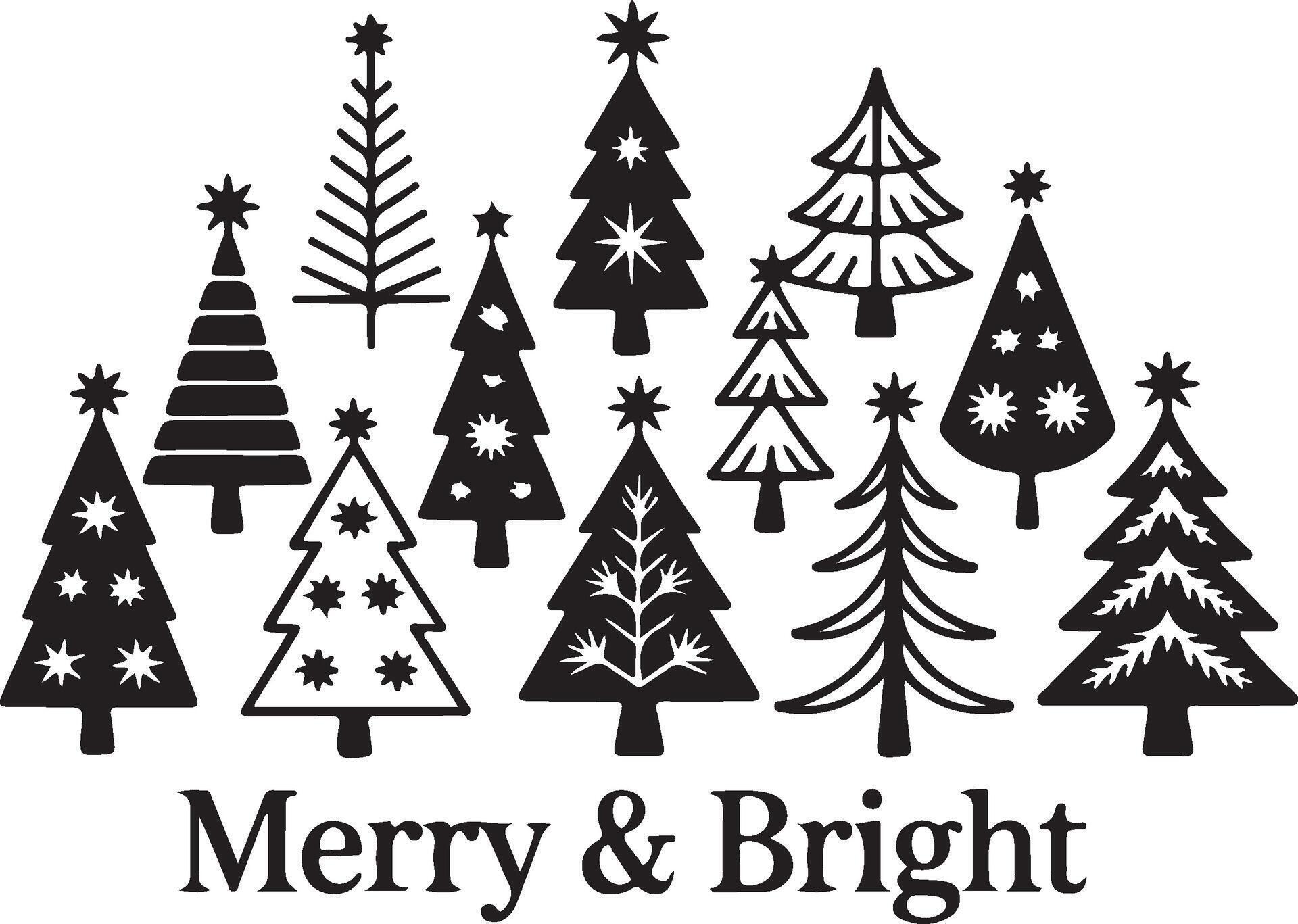 set of Christmas trees icons shape 66039831 Vector Art at Vecteezy