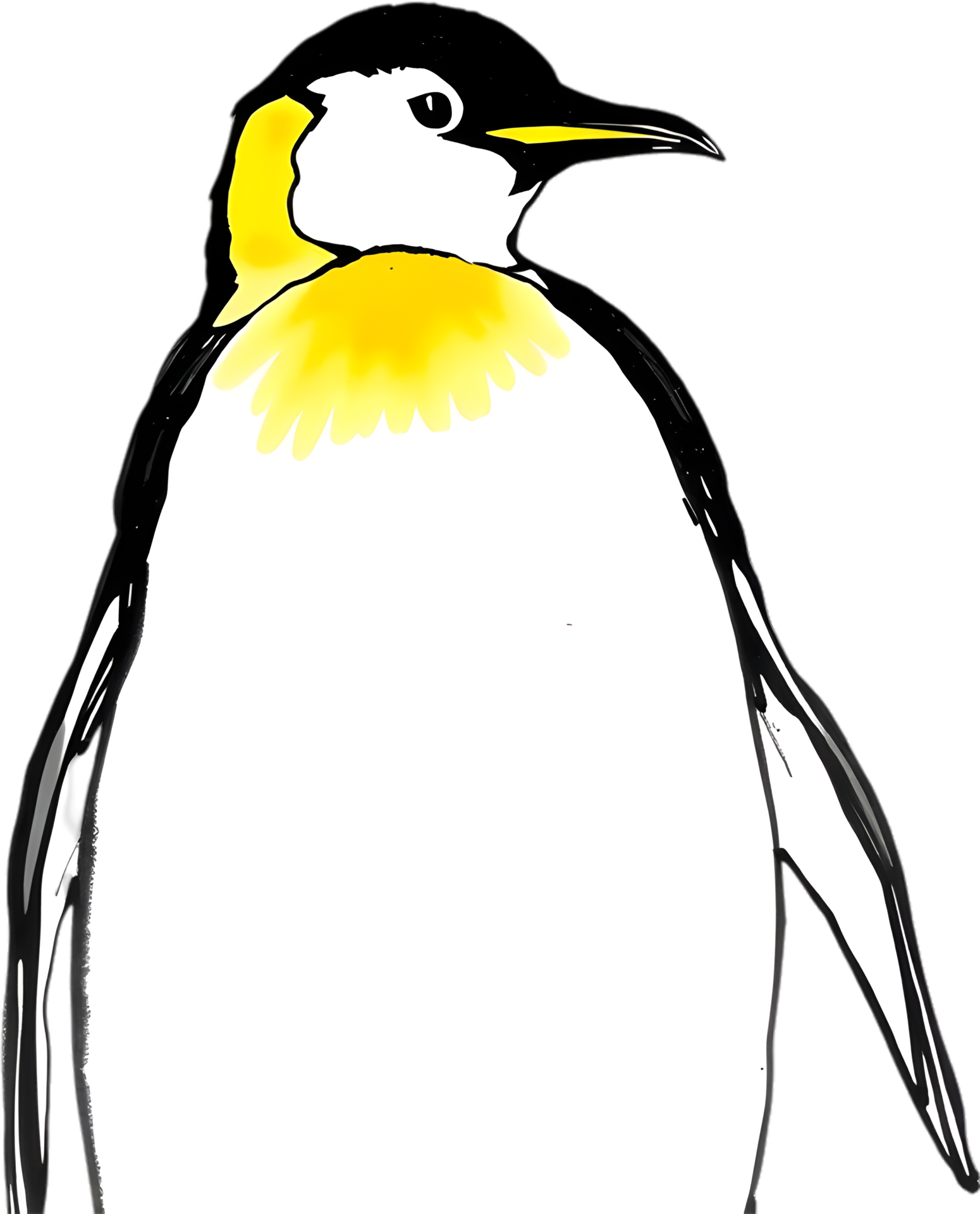 Royal penguin clipart featuring icy background. . 66086671 PNG