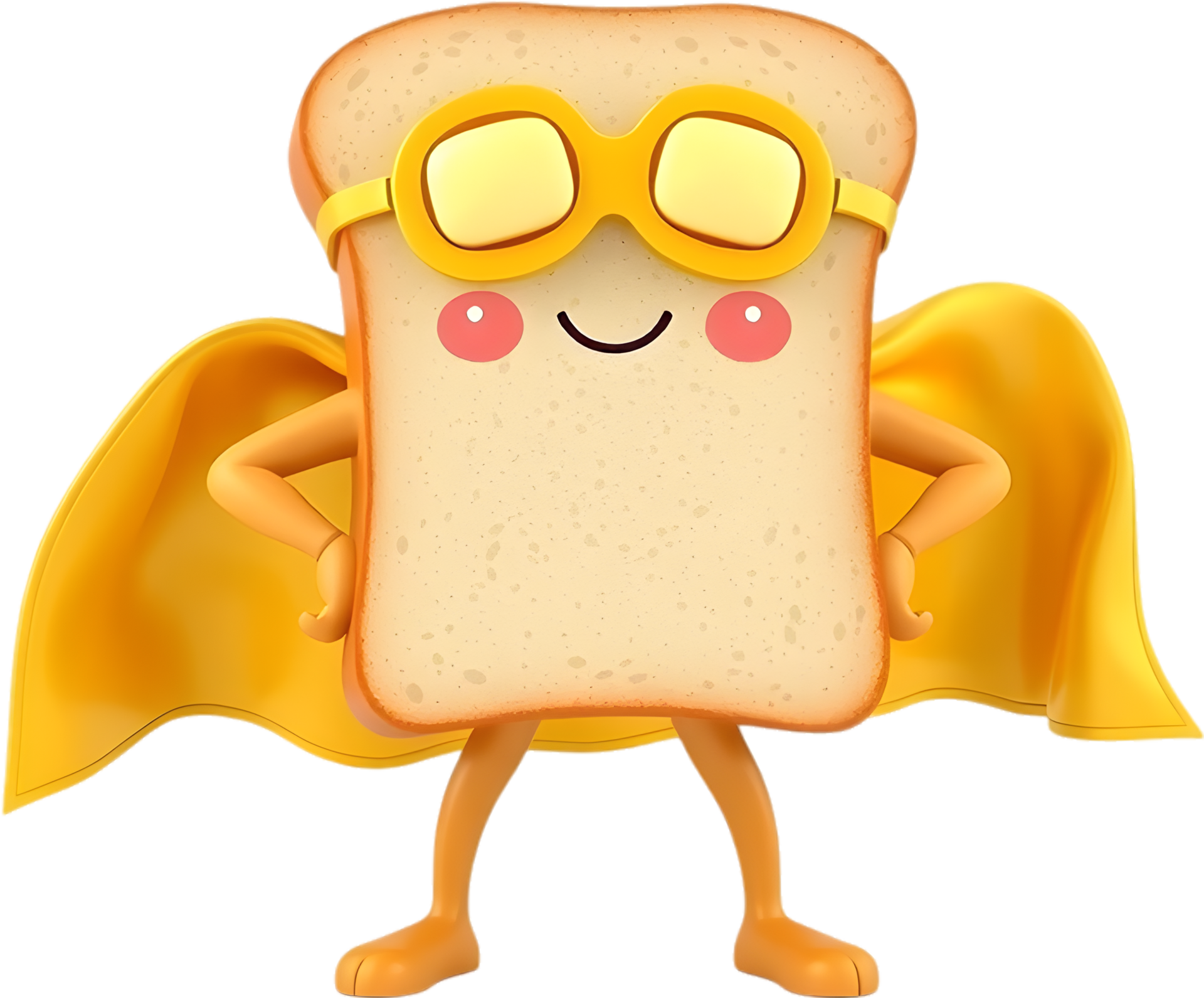 Cute animated bread cartoon for fun toast clipart art. . 66087143 PNG
