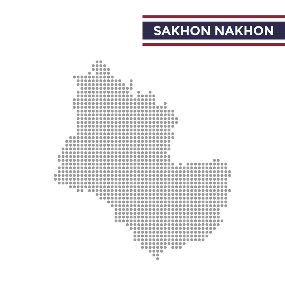 Dotted map of Sakhon Nakhon Province in Thailand 66104688 Vector Art at Vecteezy