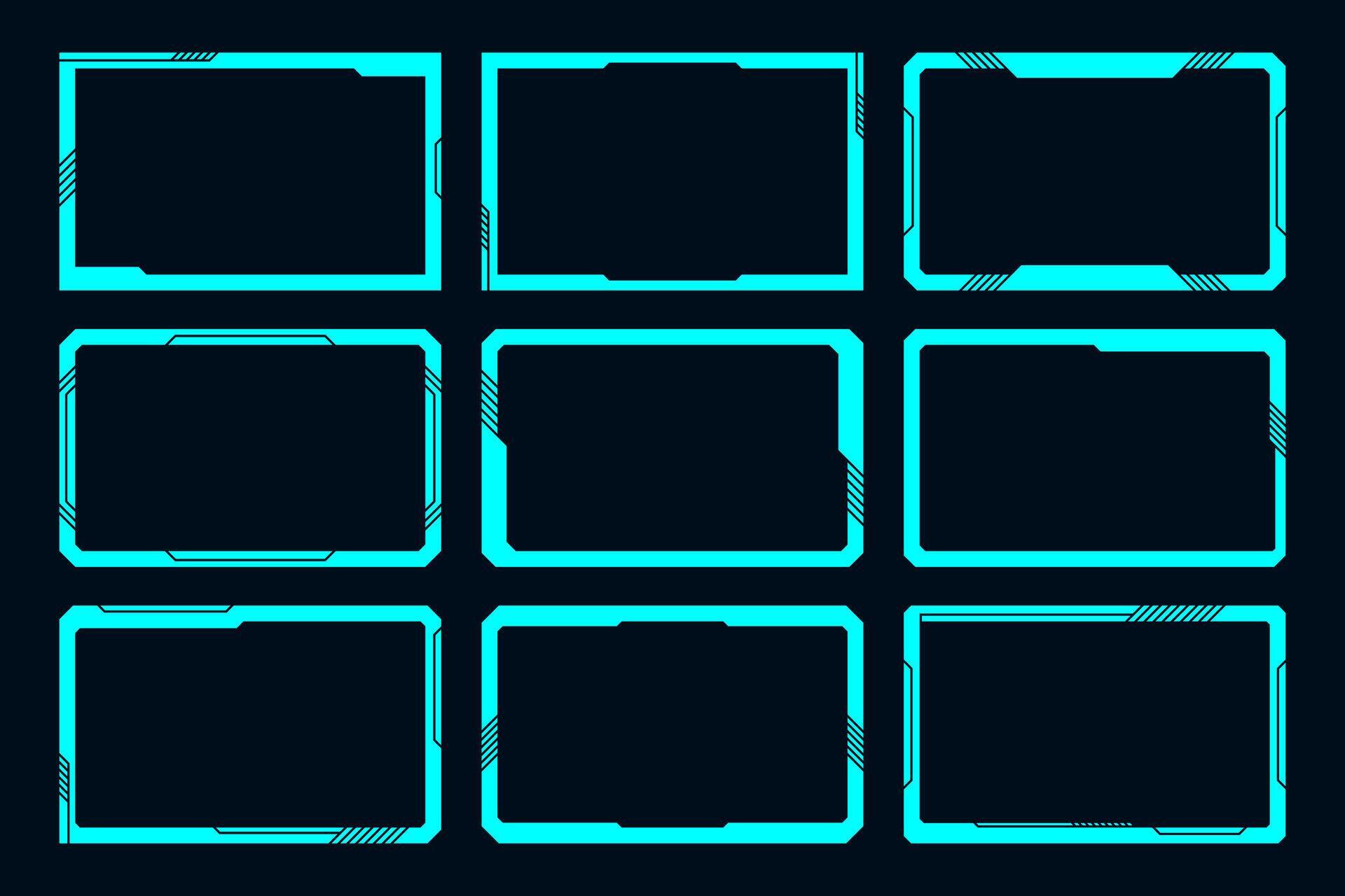 Frame HUD square shape futuristic interface design element 66121279 Vector Art at Vecteezy