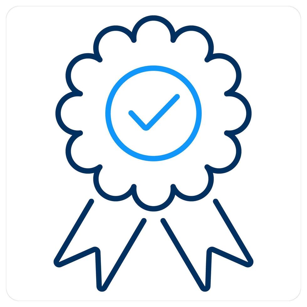 Validate icon concept in blue bold line color 66160088 Vector Art at ...