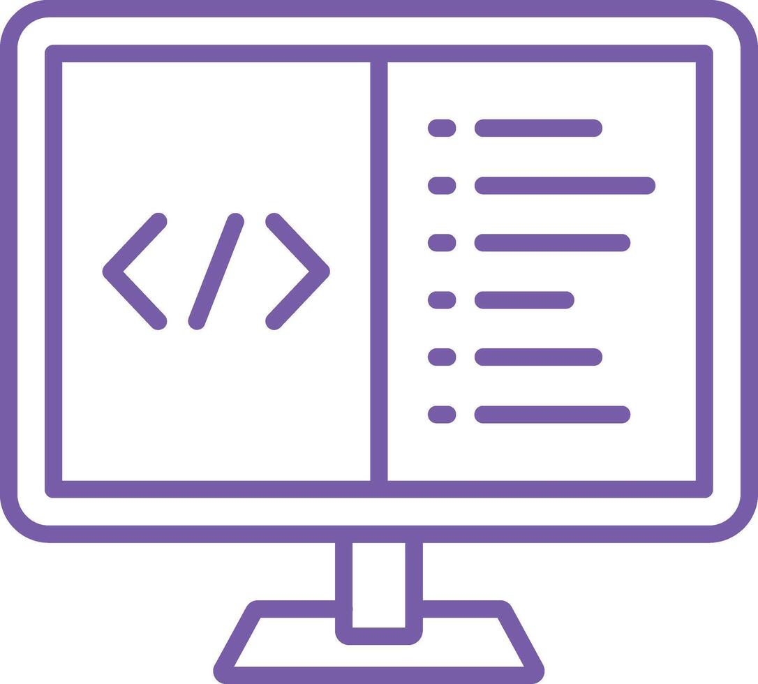 Coding Line Icon 66161635 Vector Art at Vecteezy