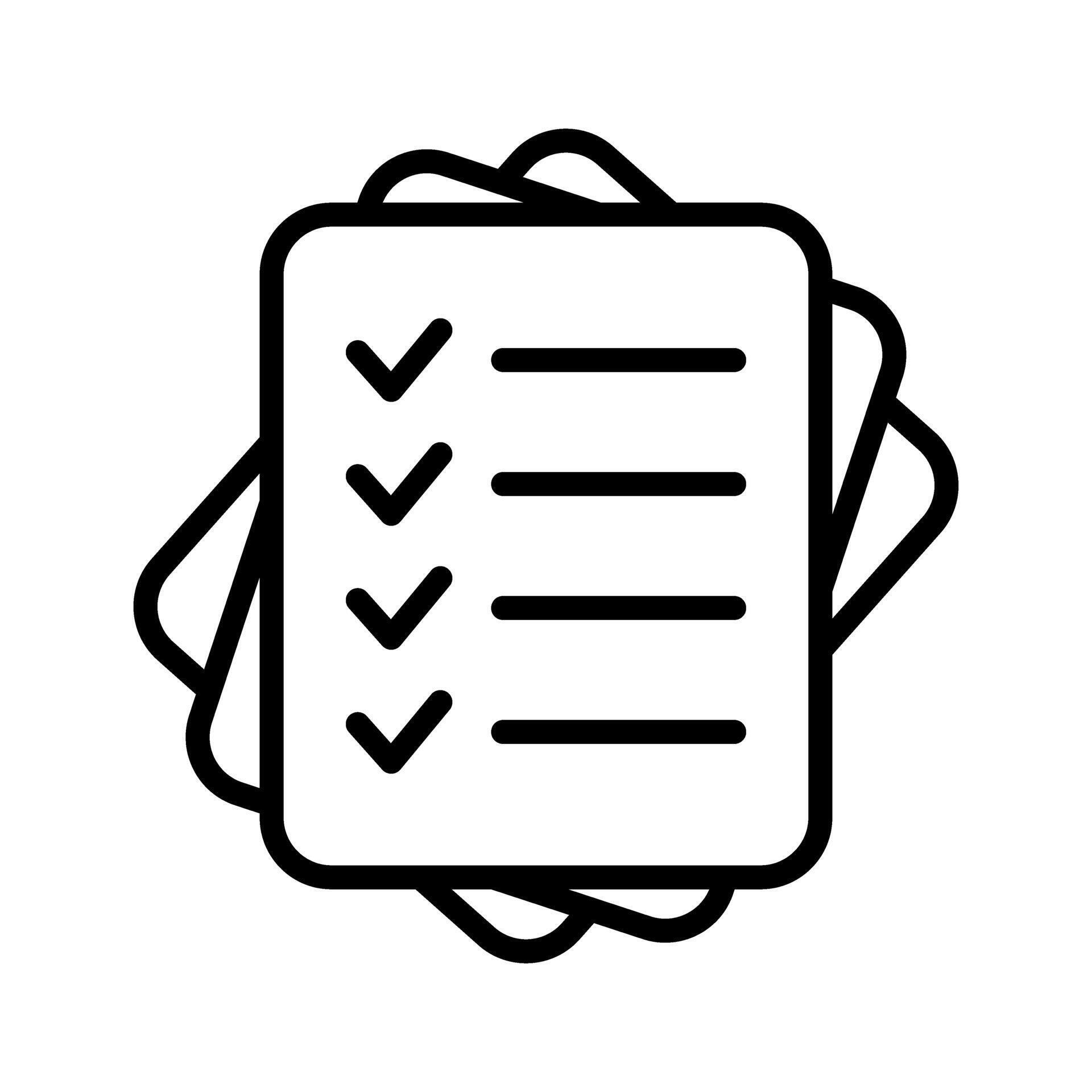 Check list icon. Checklist icon. Document line icon. 66178966 Vector Art at Vecteezy
