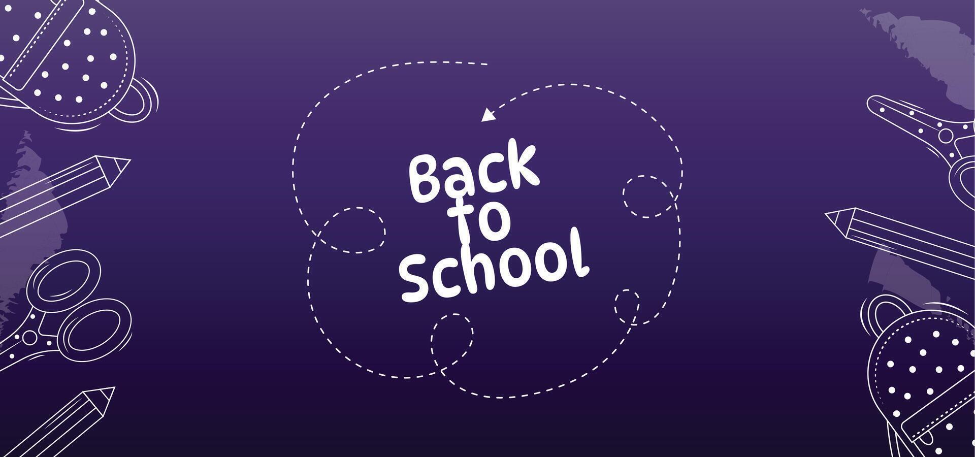 back to school purple background 66185555 Vector Art at Vecteezy