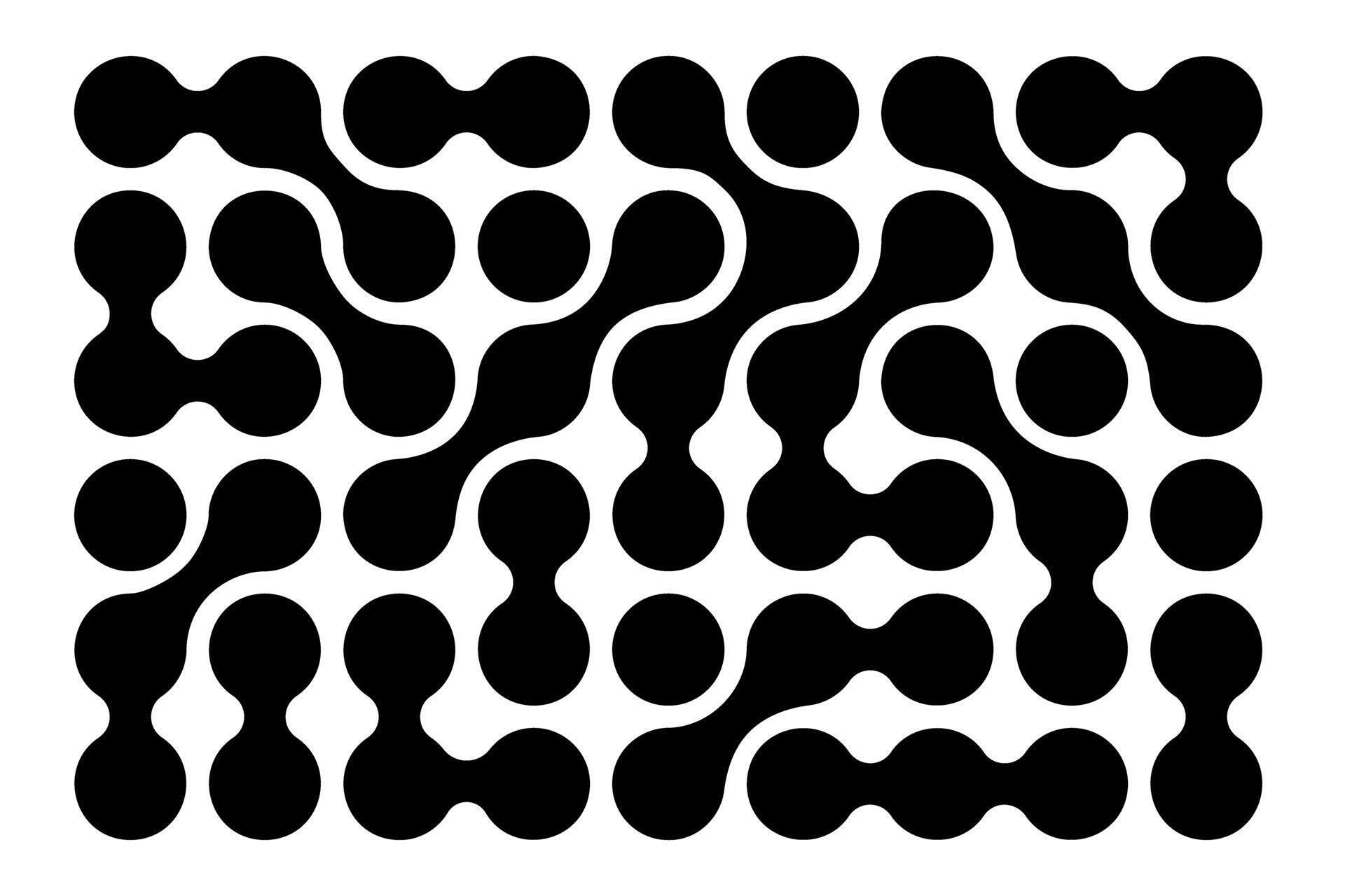 Metaball pattern. Liquid drops or morph shapes background. Organic blobs or molecules isolated ...