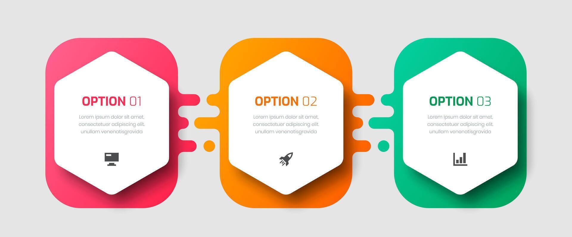 Infographic Label Design Template with Icons and 4 Options for ...