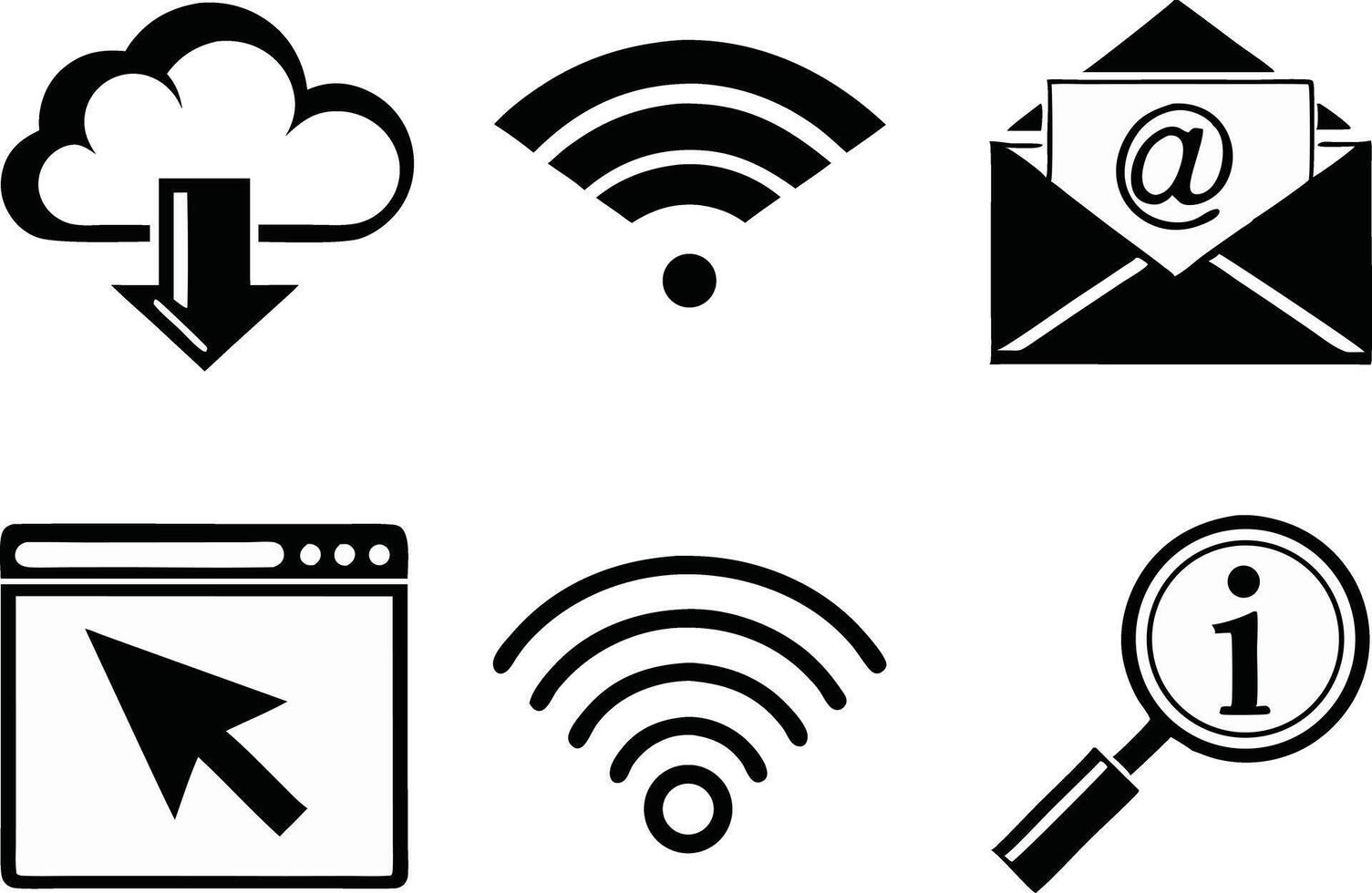 Digital Network Icon Collection 66237514 Vector Art At Vecteezy