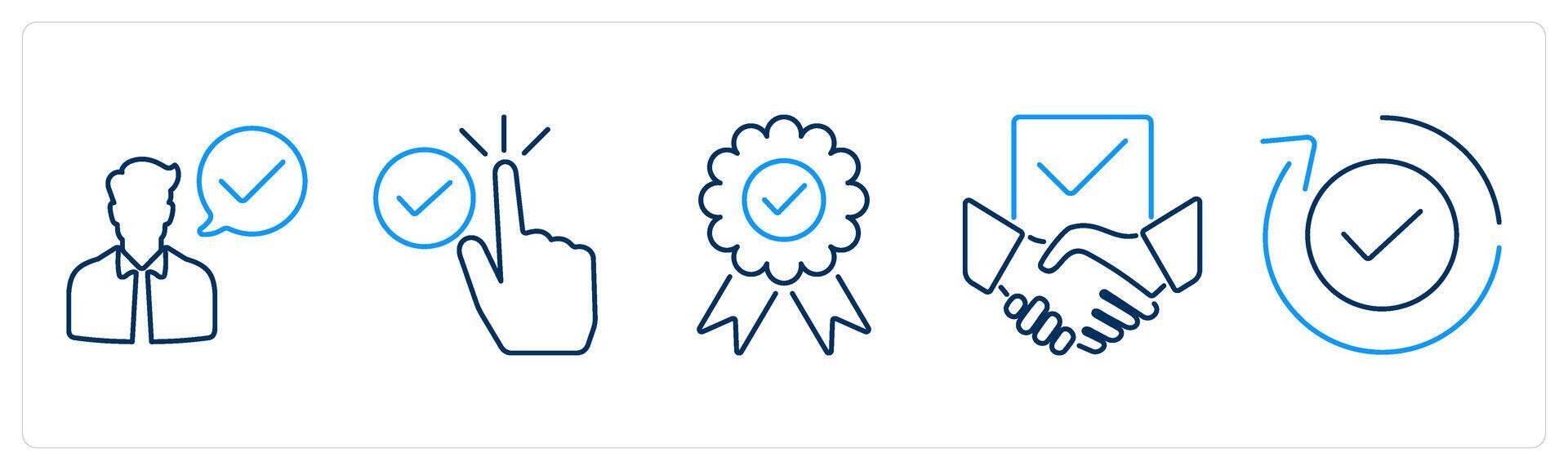 5 Checkmark icons as accept, selected, validate 66250841 Vector Art at ...