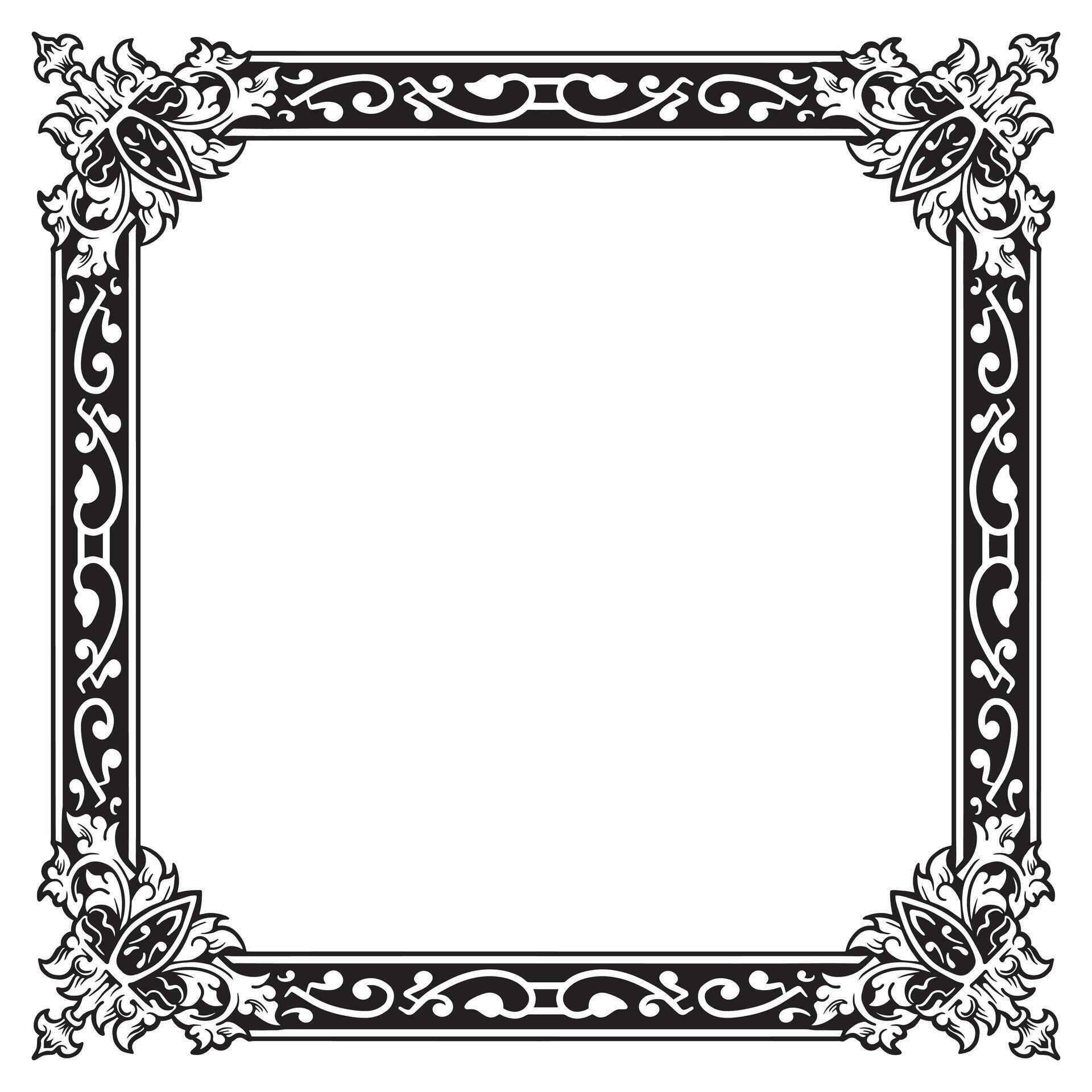 Ornamental Border Geometric Outlines Decorative Elegant Form 66254192 ...