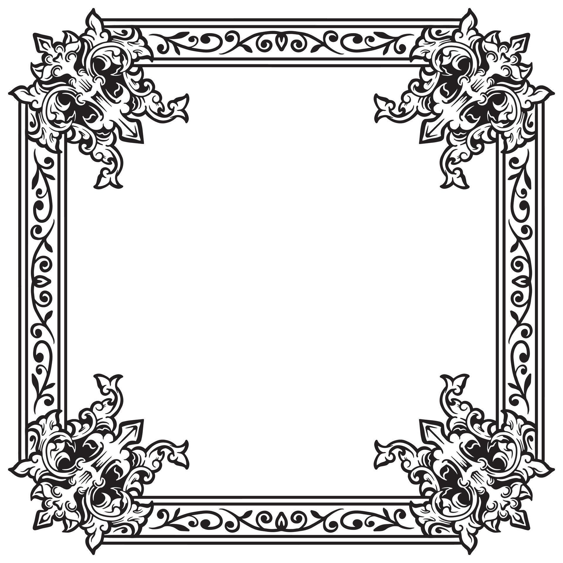 Ornamental Frames Geometric Outlines Decorative Classic Art 66254289 ...