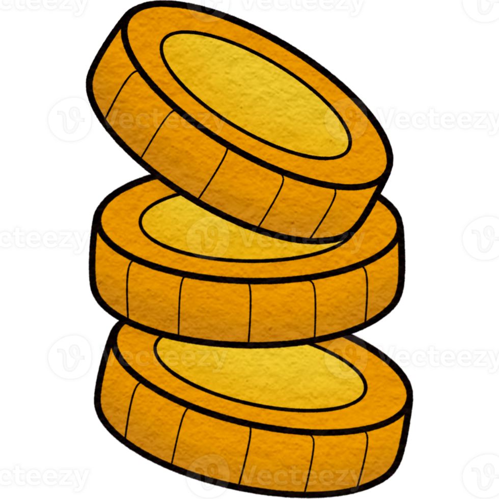 a stack of gold coins clip art 66337437 PNG