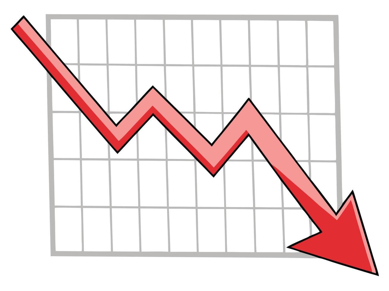 Decreasing Trend Graph Showing Economic Downturn 66377454 Vector Art at Vecteezy