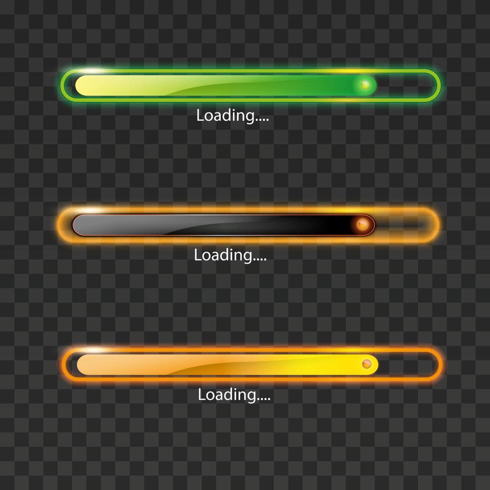 Three animated loading bars 66383020 Vector Art at Vecteezy