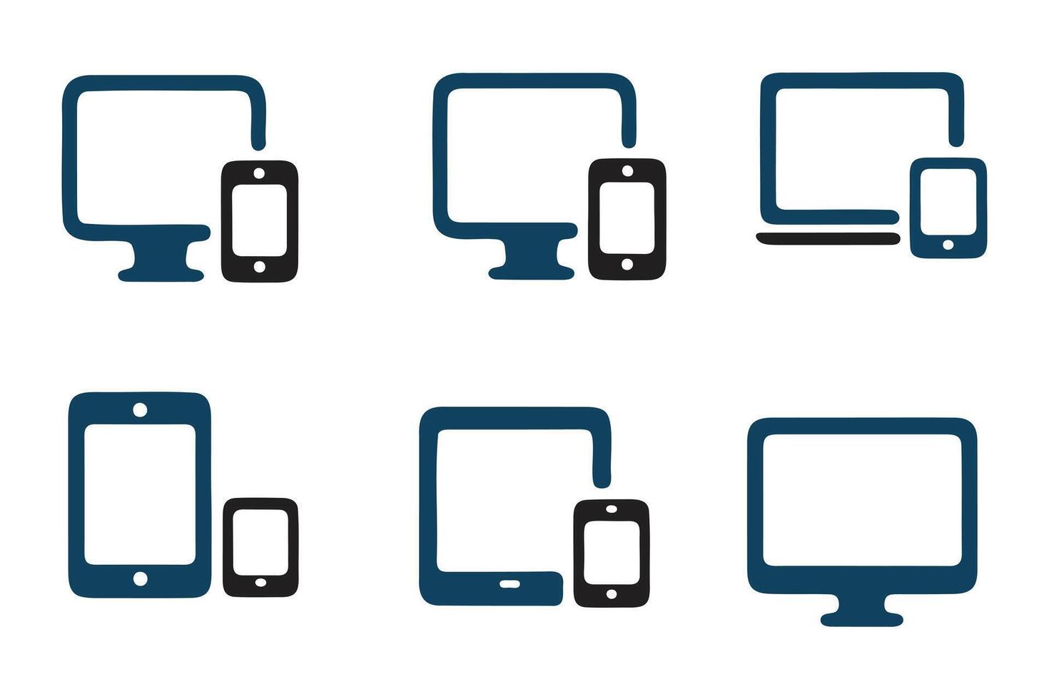 Responsive web design icons for desktop and mobile devices 66384929 Vector Art at Vecteezy