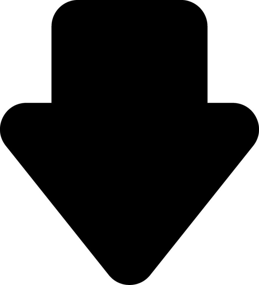 Arrow Solid Down Solid Style Icon 66392833 Vector Art at Vecteezy