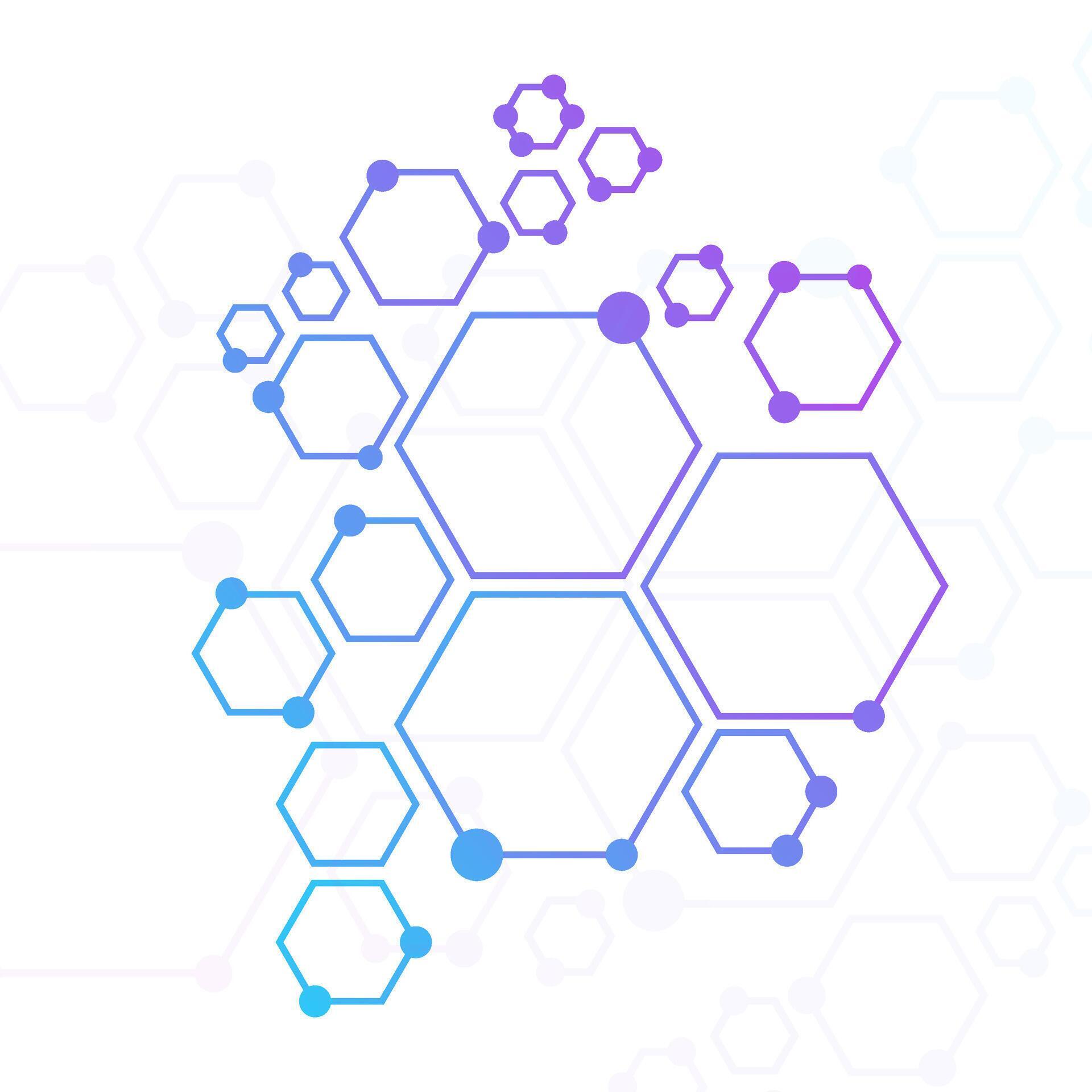 Abstract technology hexagon background. Molecule structure abstract tech. Digital technology ...