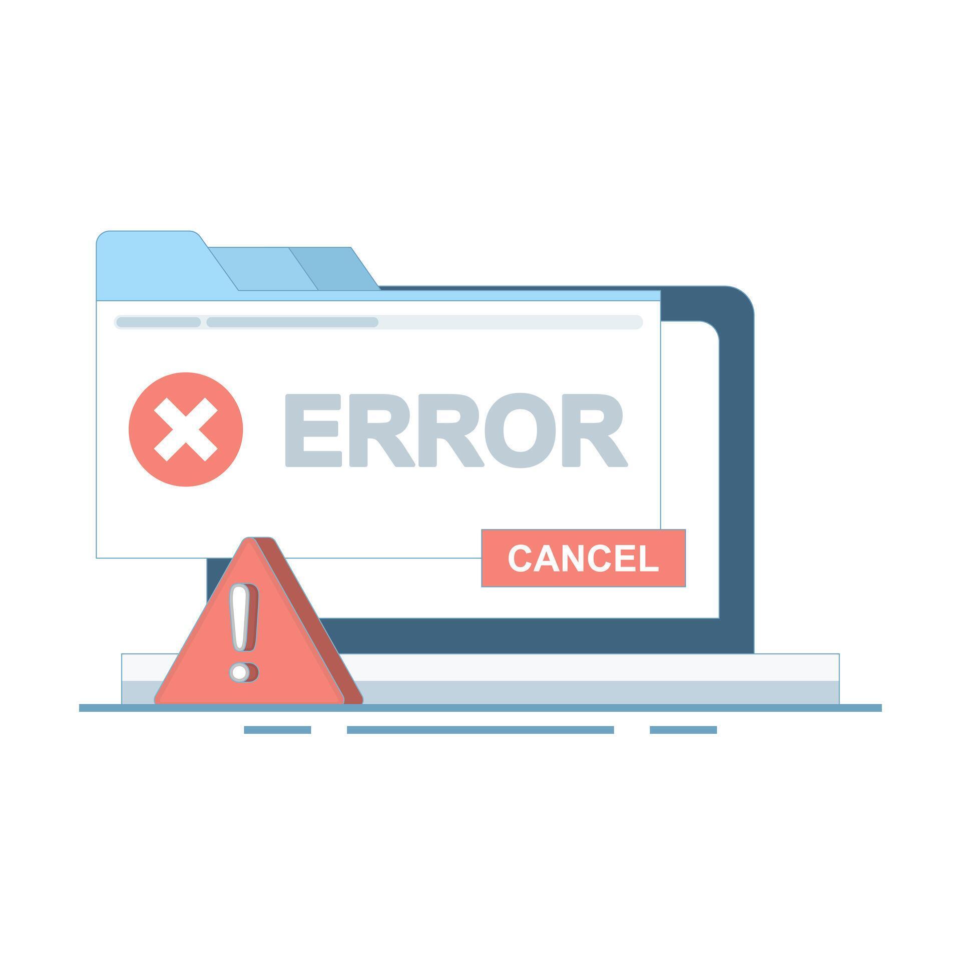 System Error Suppression Concept Operating System Error And Warning