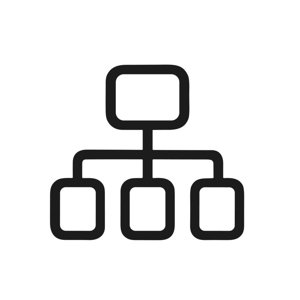 Simple Line Style Organizational Structure Hierarchy Chart Business ...