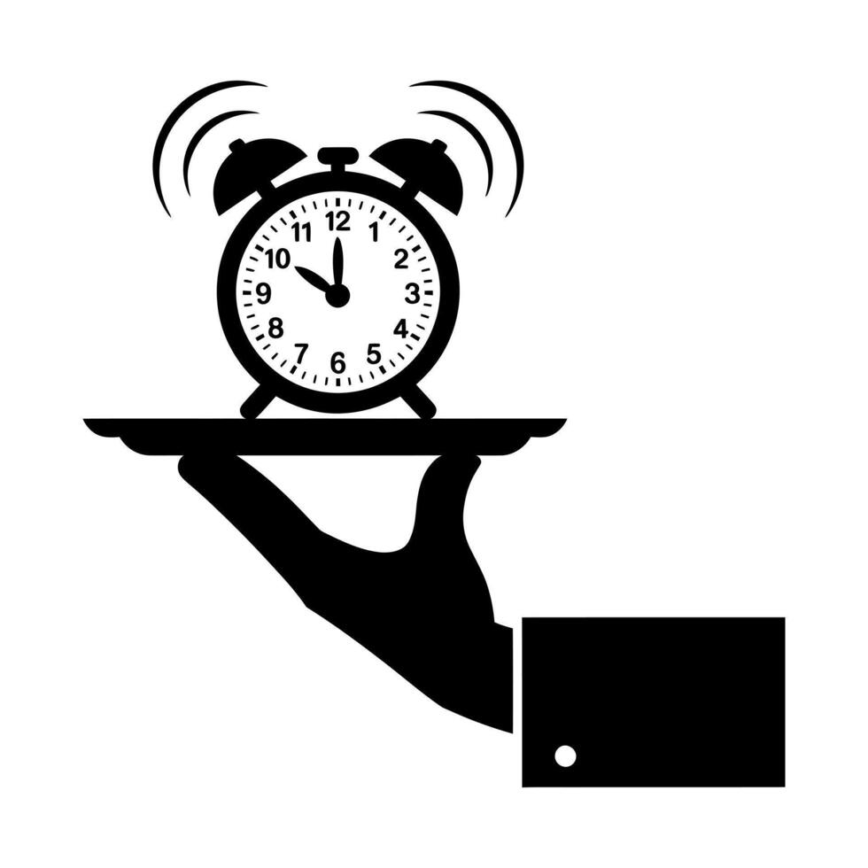 Wake Up Call Service Concept Black and White Icon Illustration 66407016 Vector Art at Vecteezy