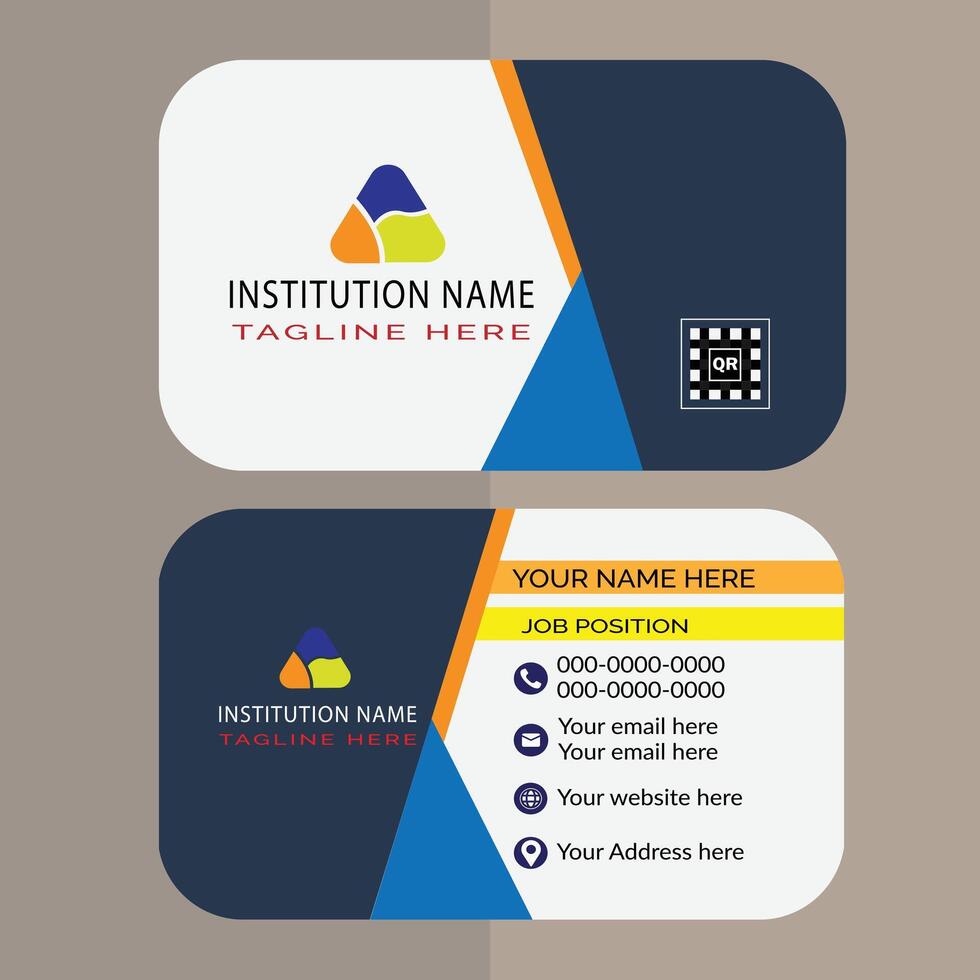 Stylish Business Card with QR Code 66408405 Vector Art at Vecteezy