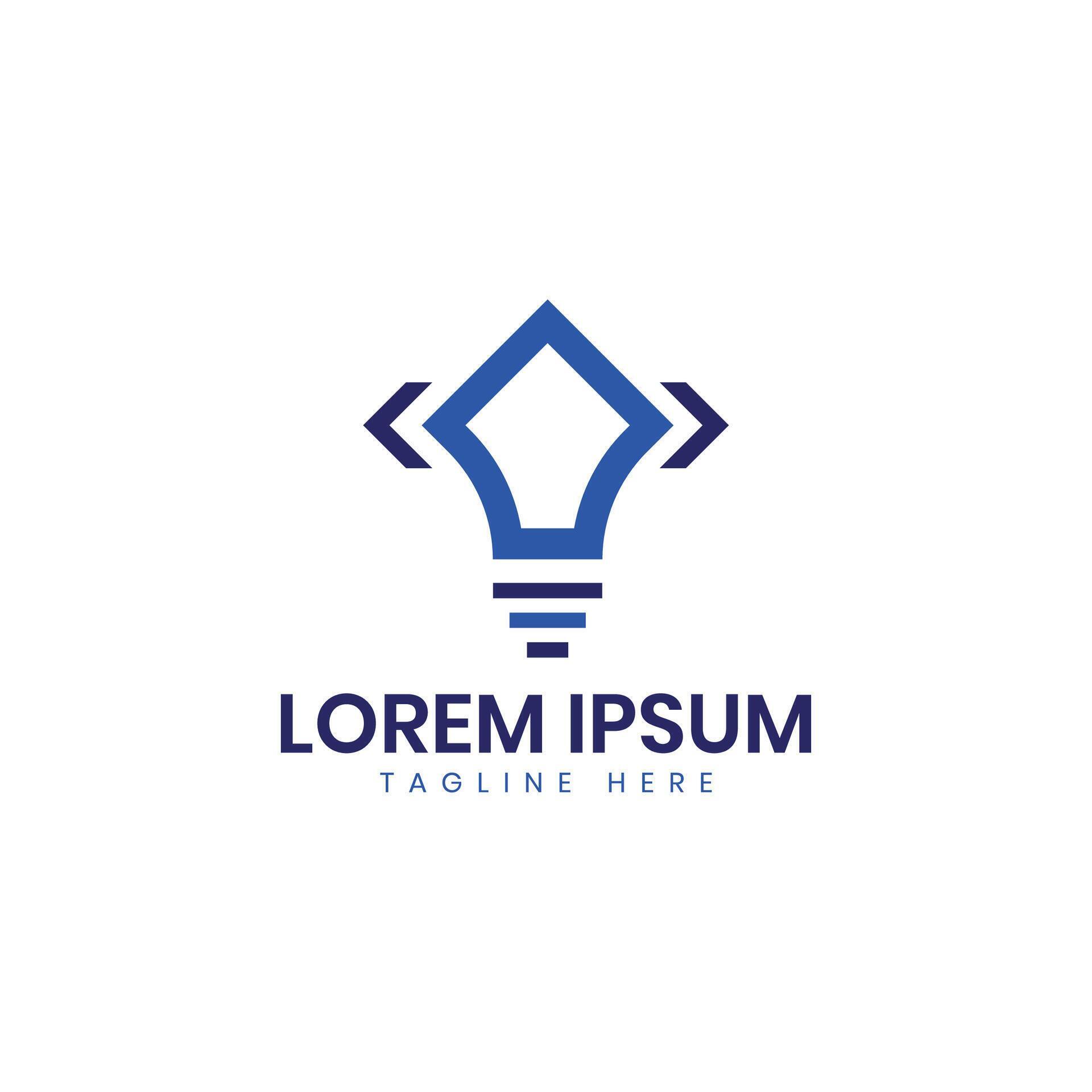 Creative coder programming logo design idea bulb code for developer CSE programmer 66419841 ...