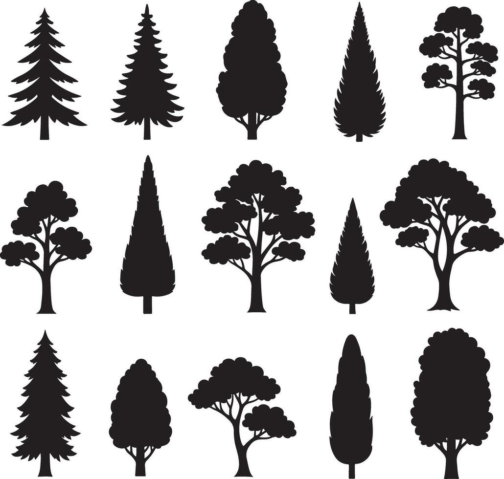 Silhouette Tree Pack Trees for Blueprint Design, Architectural Projects ...
