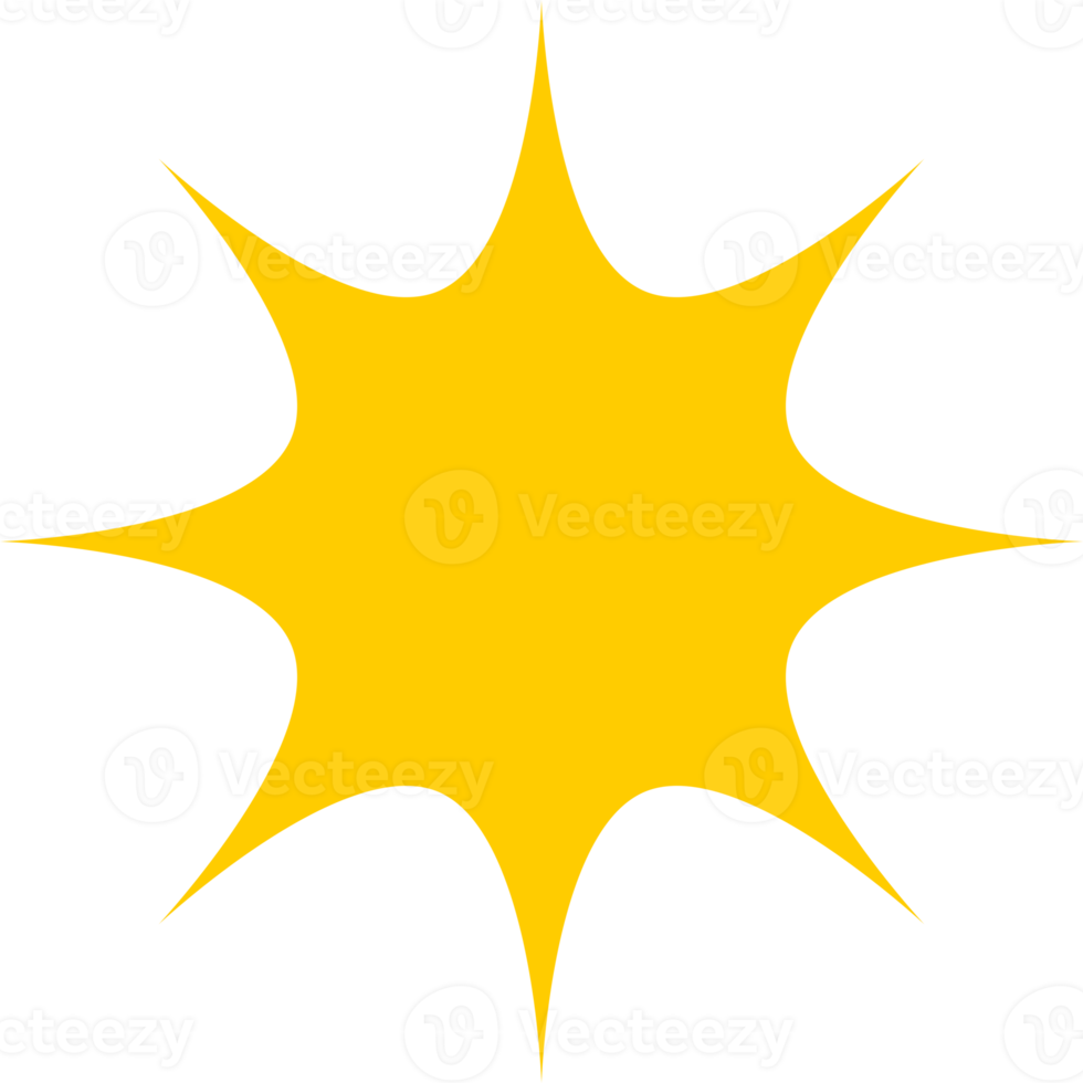 Yellow rays sparkle star light icon 66432998 PNG