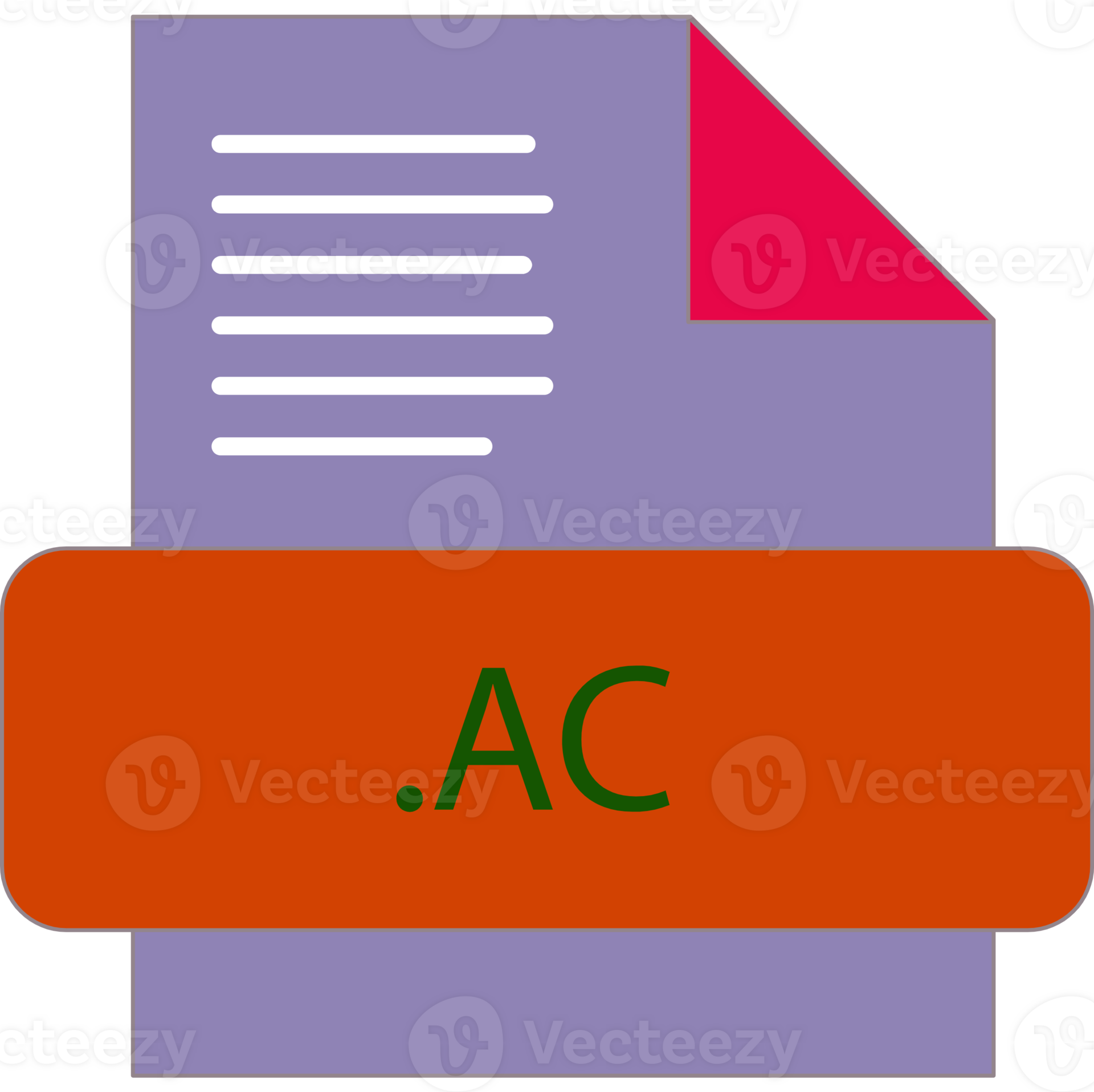 Ac File Extension Icon Fill And Bebes Writting 66495973 PNG