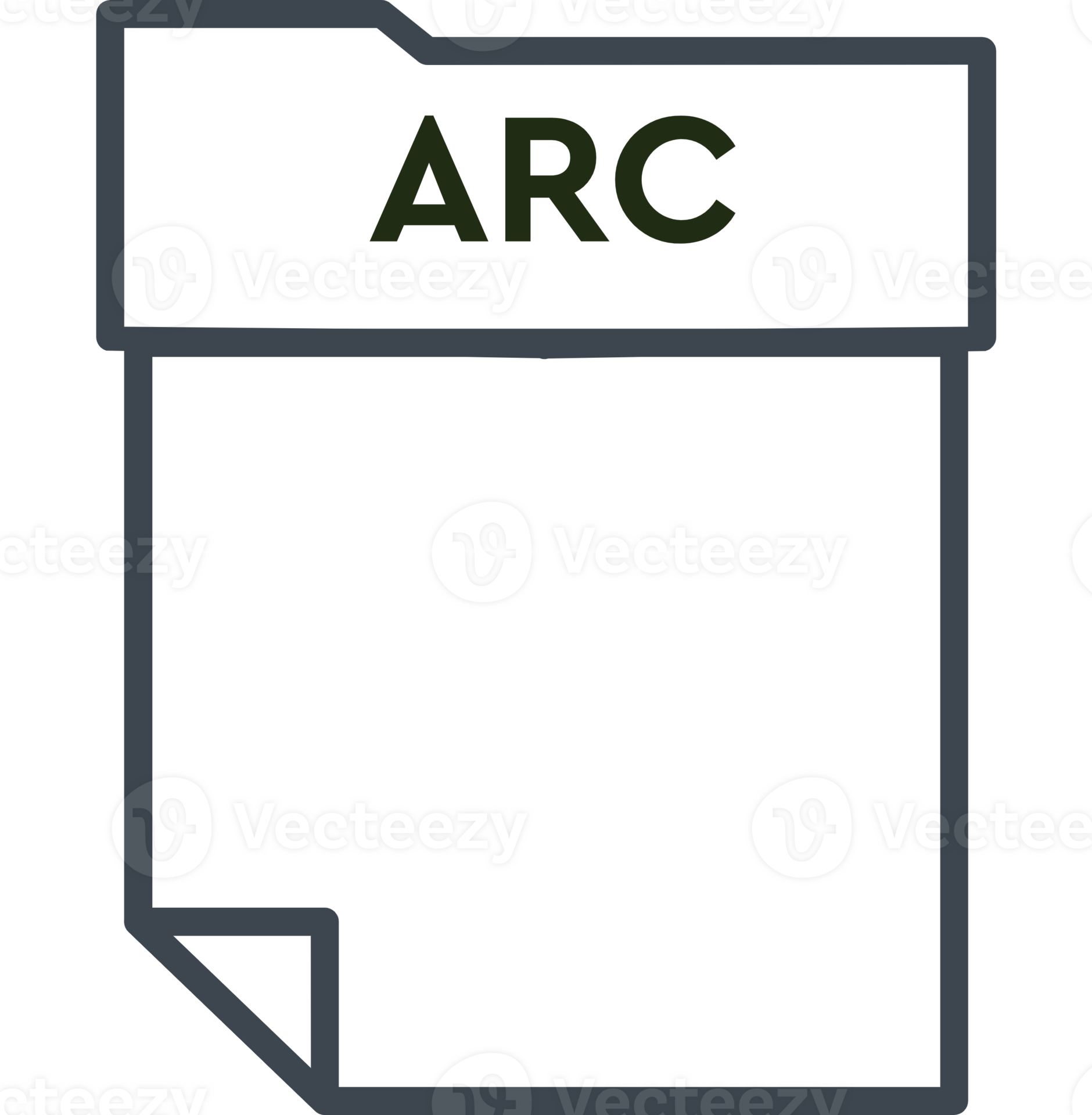 Arc File Format Minimal Icon With Thick Outline 66497081 Png
